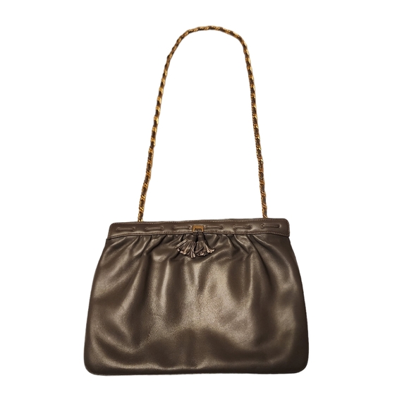 Susan Gail | Bags | Vintage Susan Gail Small Gray Leather Shoulder Bag ...